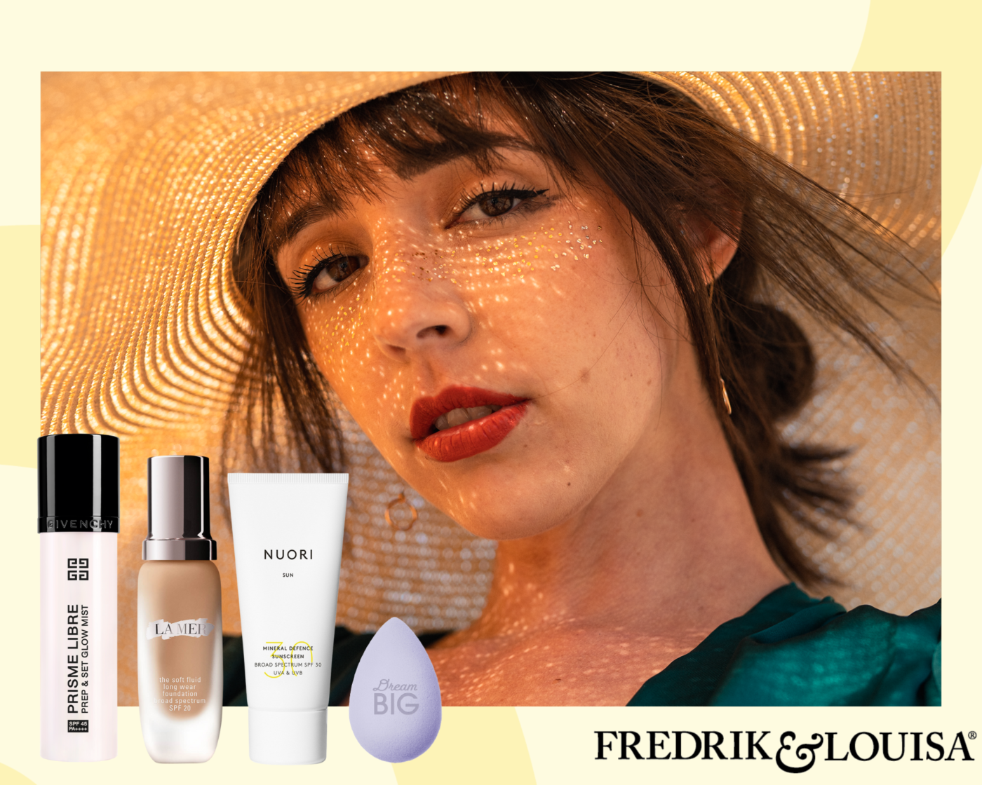 Hvordan reapplisere solkrem over makeup? - Fredrik & Louisa